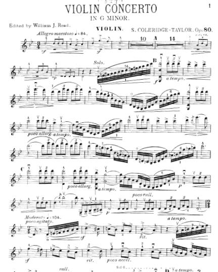 Coleridge-Taylor violin and chamber music: From fame to footnote ...