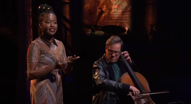 The Strad - Cellist Jan Vogler and Amanda Gorman perform on the Late ...