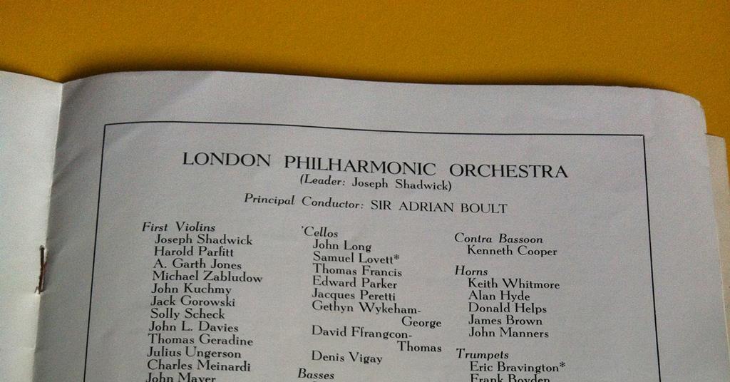 Concert programmes from the 1950s | Gallery | The Strad