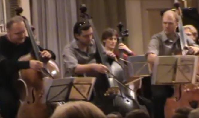 Strauss Tritsch-Tratsch Polka performed by double bass orchestra ...