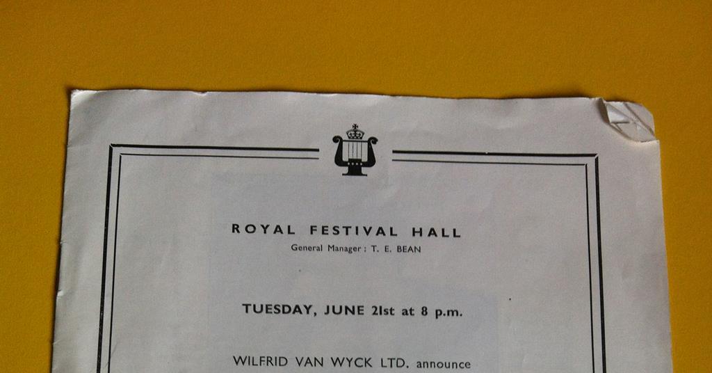 Concert programmes from the 1950s | Gallery | The Strad