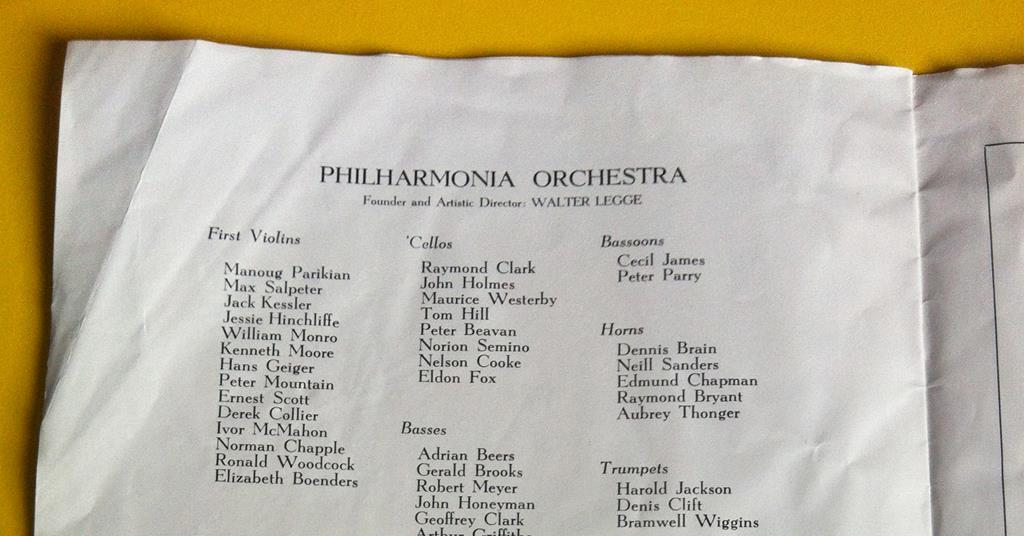 Concert programmes from the 1950s | Gallery | The Strad