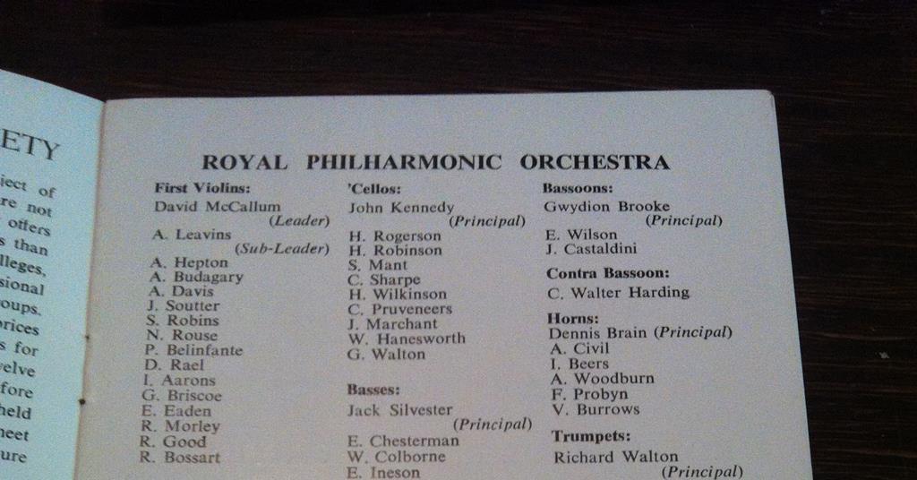 Concert programmes from the 1950s | Gallery | The Strad