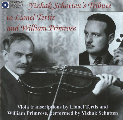 Viola Transcriptions. Arrangements by Lionel Tertis and William ...