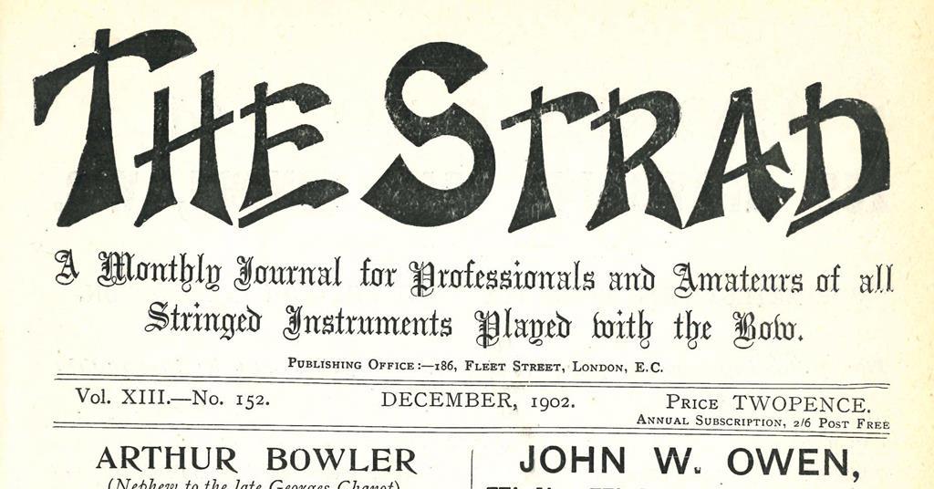 The Strad - ‘Portions of the book will hardly appear satisfactory ...