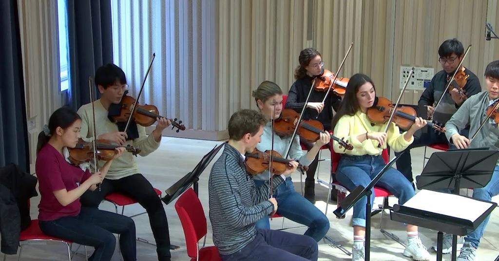String orchestra rehearsal progress: Dvořák's Serenade for Strings ...