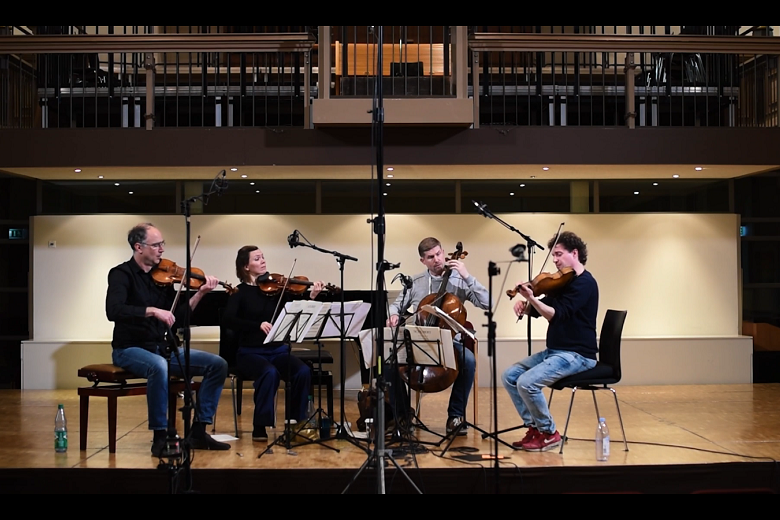 Signum Quartet: Arrangement of Schubert's song 'Du bist die Ruh ...